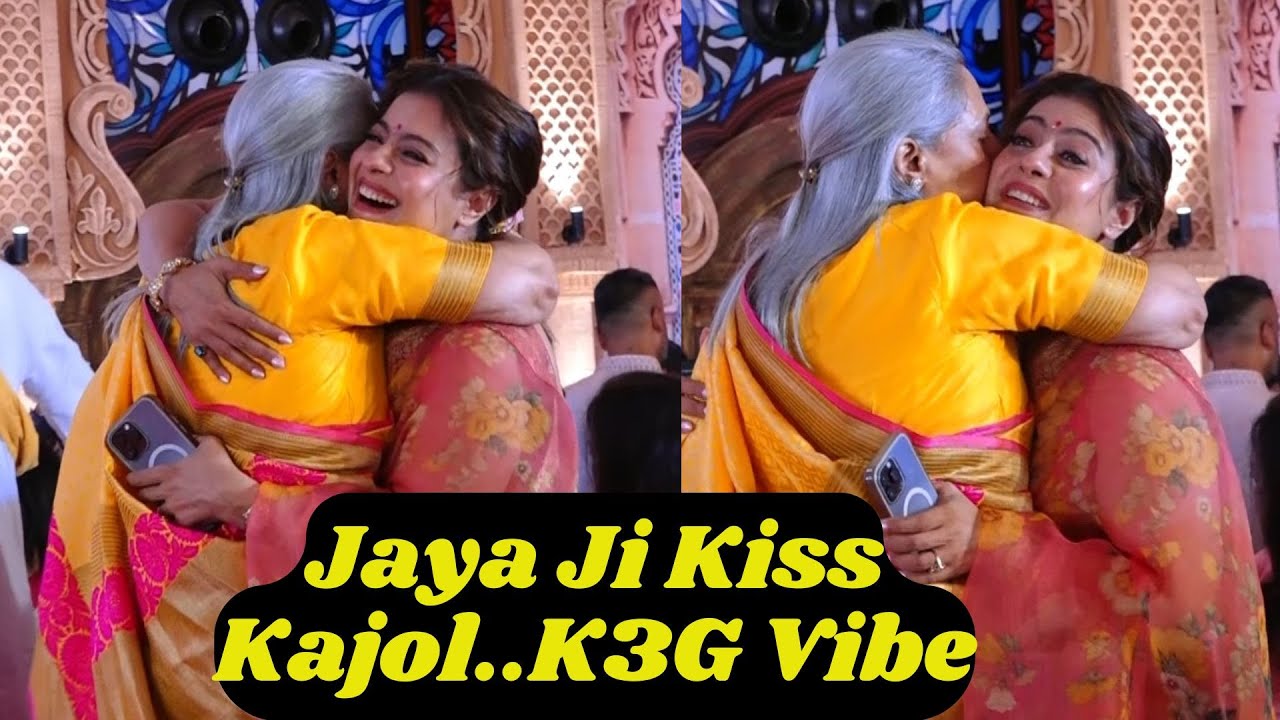 Jaya Bachchan kiss and Hug to Kajol gives K3G Vibe at Durga Pooja ...