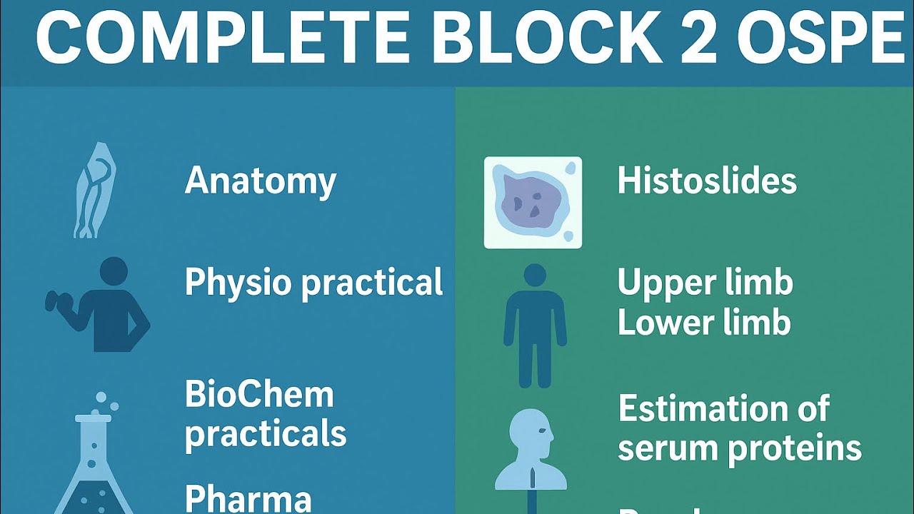 BLOCK 2 COMPLETE OSPE | Anatomy | Physiology | Biochemistry ...