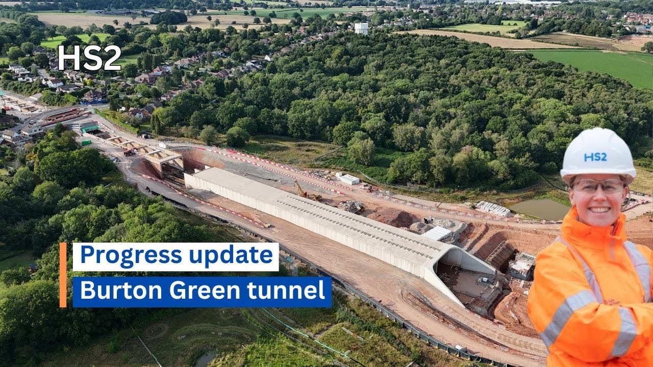 PROGRESS UPDATE - HS2 BURTON GREEN TUNNEL - 30TH JULY 2025 - YouTube