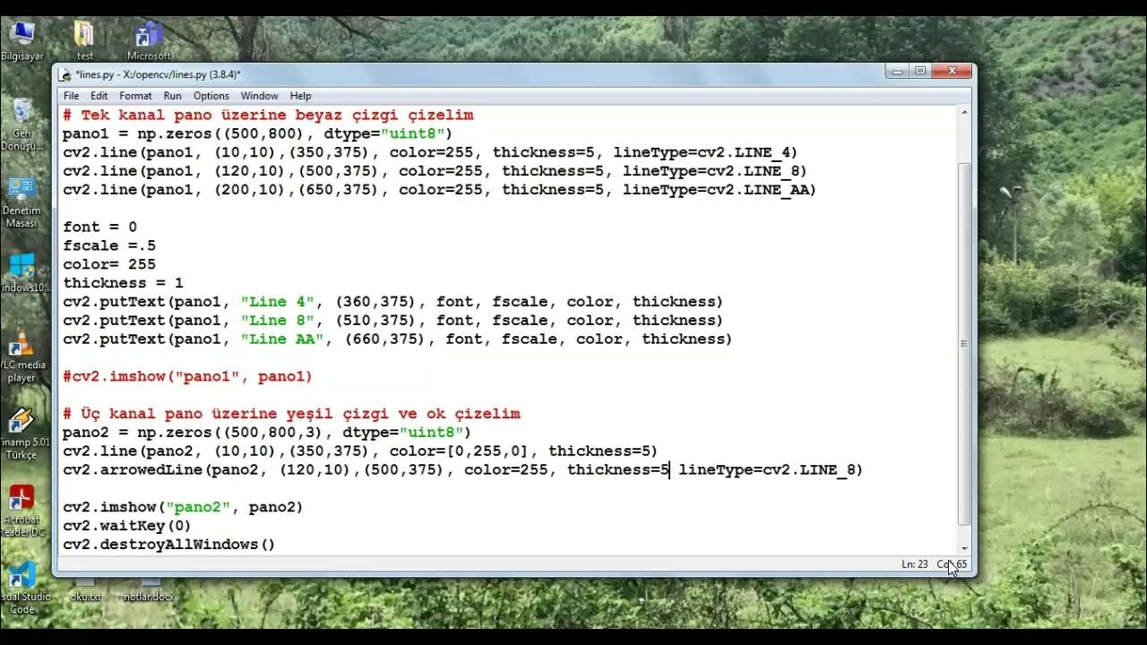 Python ile Görüntü İşleme - OpenCV dersleri DERS 16: Geometrik Obje ...