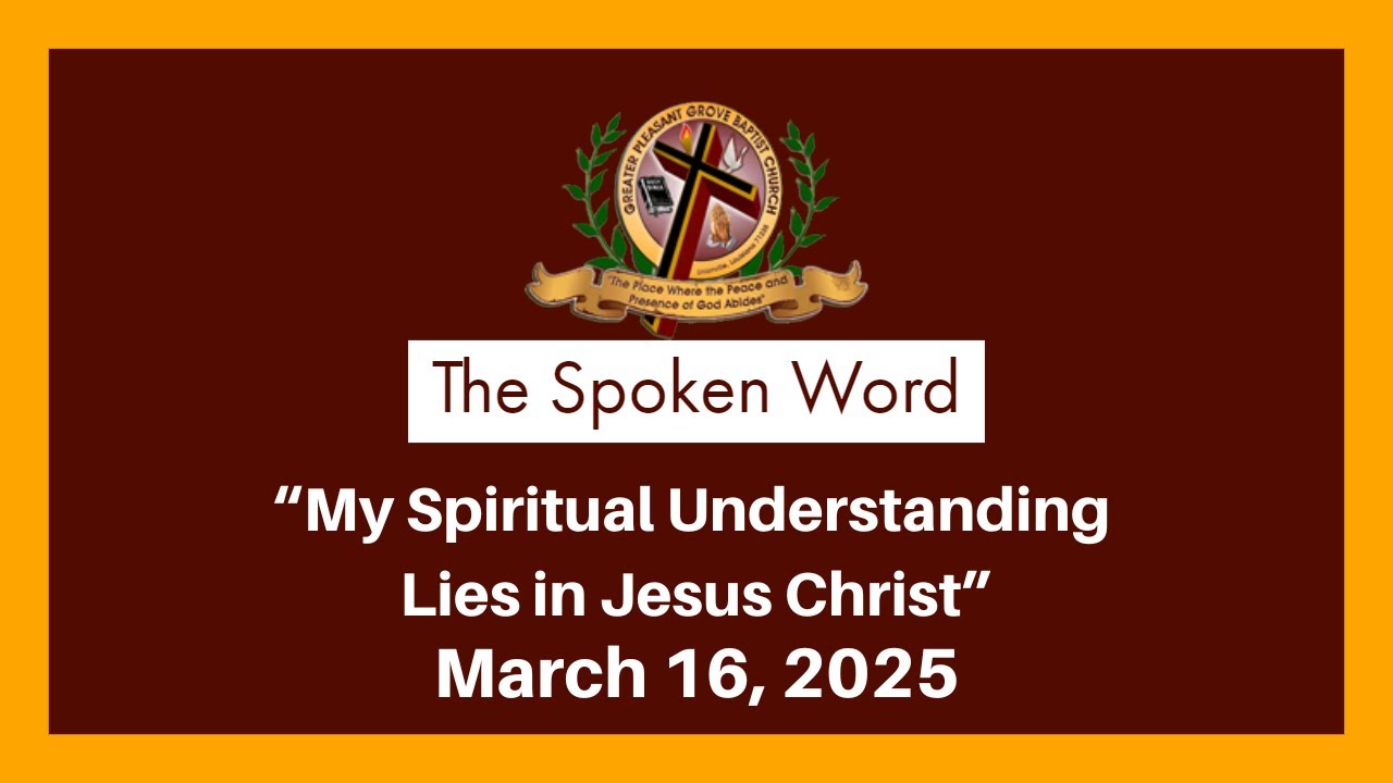My Spiritual Understanding Lies in Jesus Christ | Pastor David Wilson ...