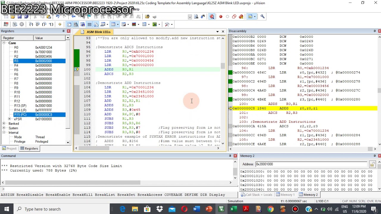 ADC Instruction for ARM CM0+ - YouTube