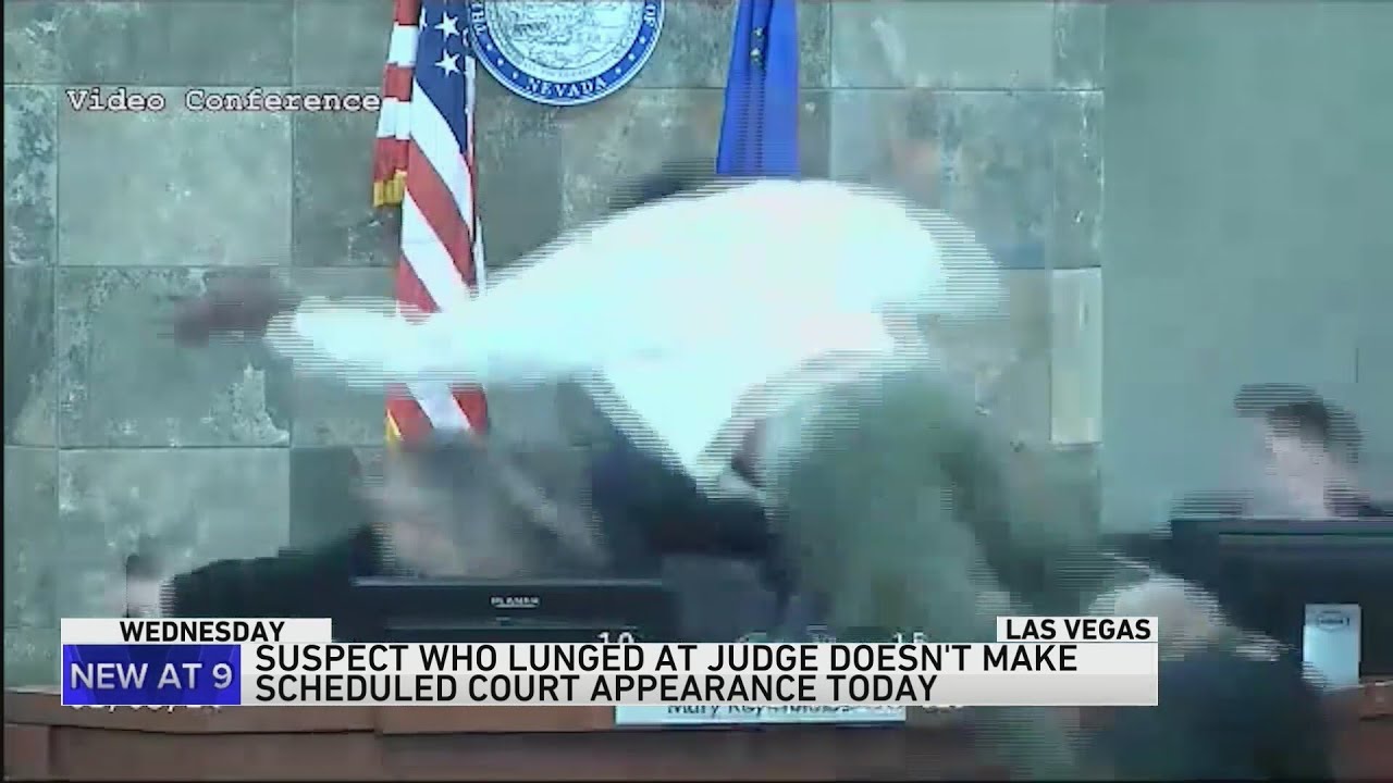 Man who attacked Las Vegas judge skips court, could get bail - YouTube