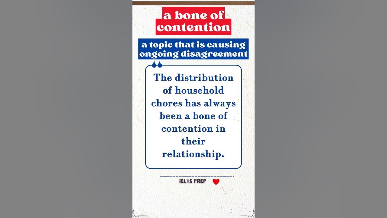 📚 Idiom | a bone of contention - YouTube