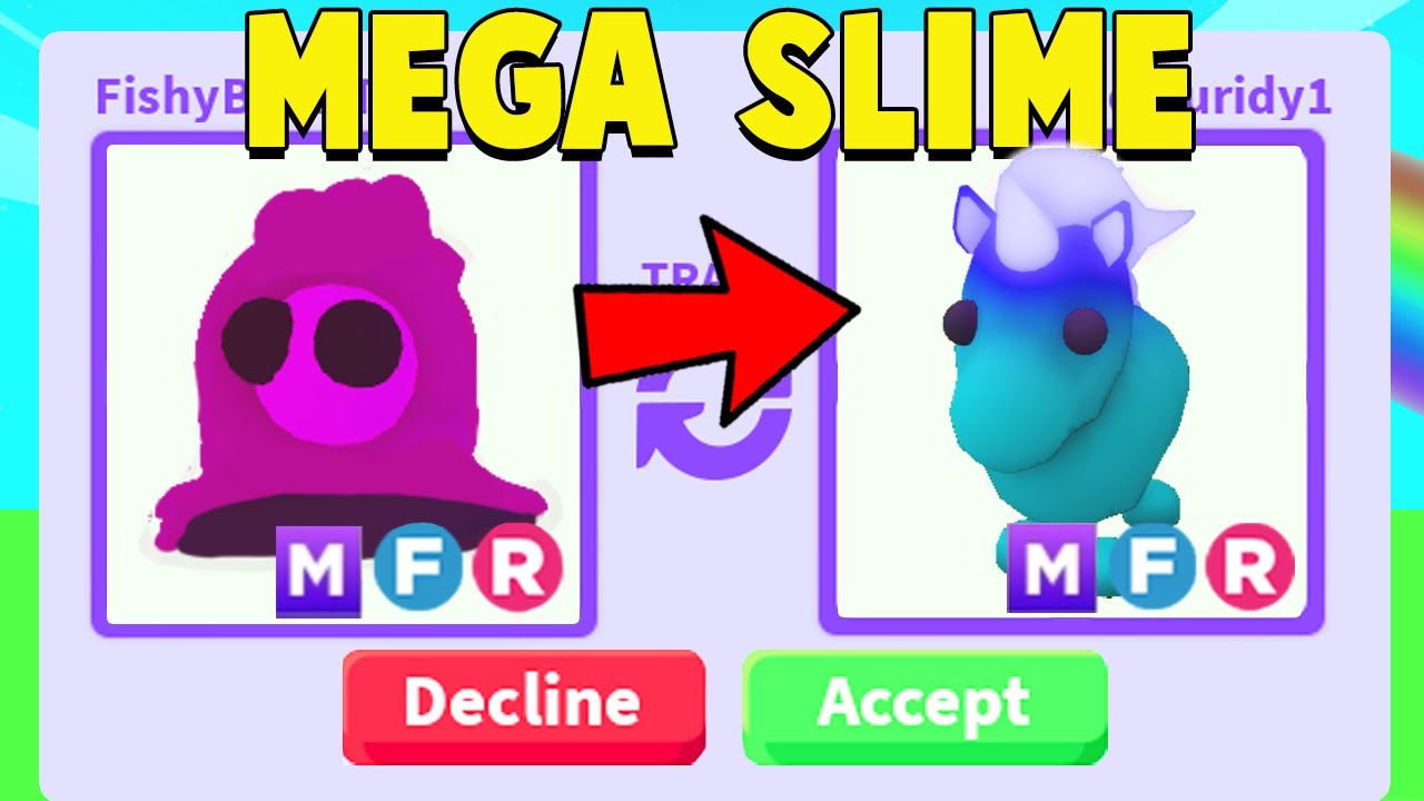 Trading MEGA SLIME in Adopt Me! - YouTube