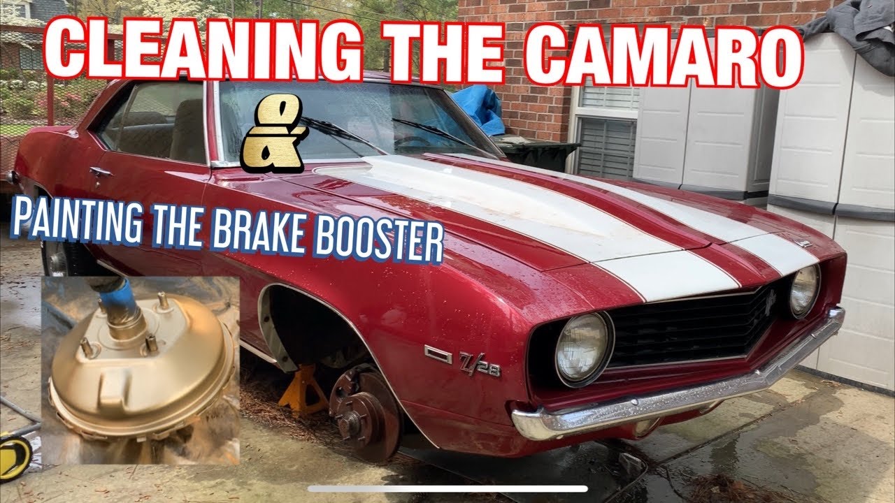 69 Camaro: cleaning the Camaro and painting the brake booster - YouTube