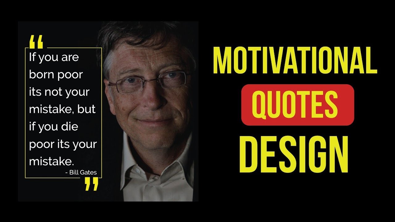 How to design a Motivational quotes on Photoshop - YouTube