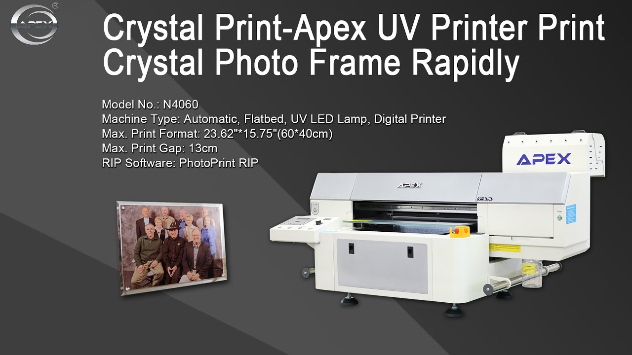 Crystal Print-Apex UV Printer Print Crystal Photo Frame Rapidly - YouTube