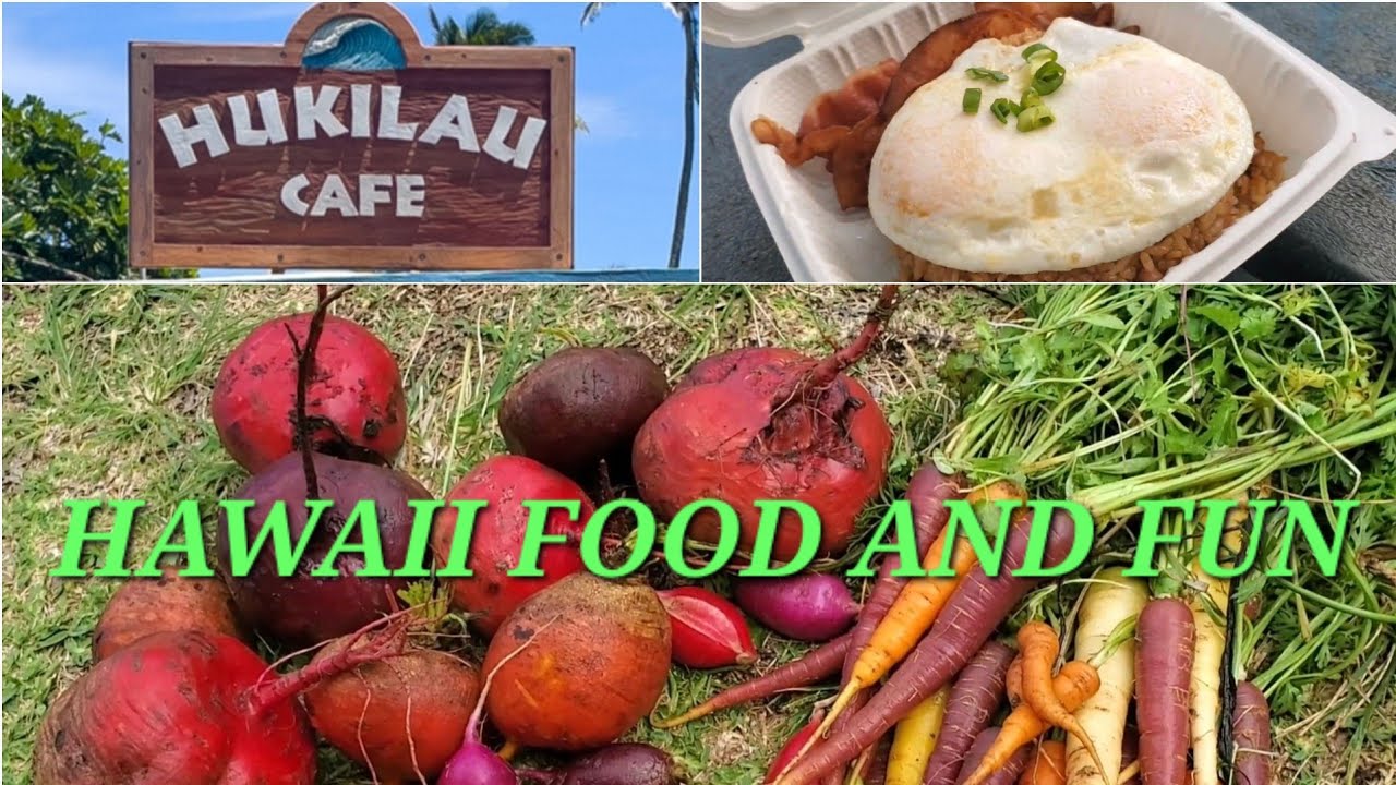 Hukilau Cafe Breakfast + Picking Farm-Grown Vegetables in Hawaii - YouTube