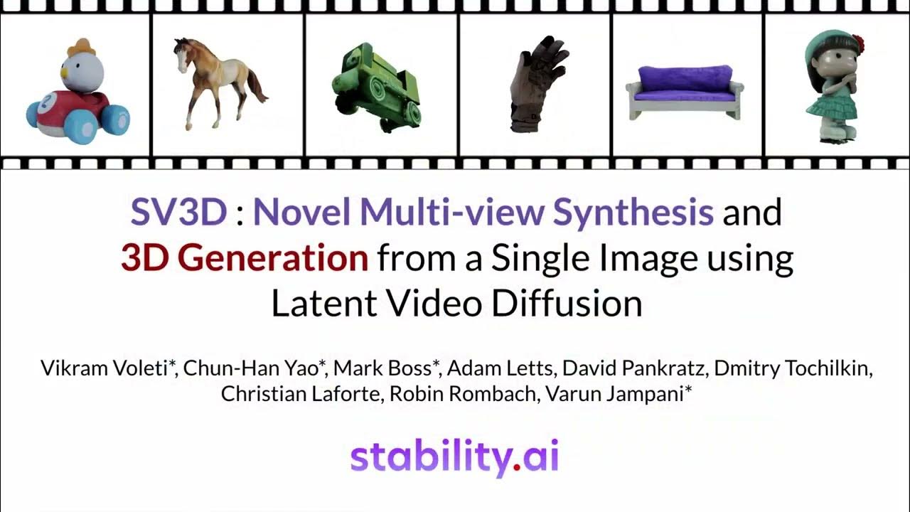 SV3D from Stability AI : Novel Multi-view Synthesis and 3D Generation from a Single Image - YouTube