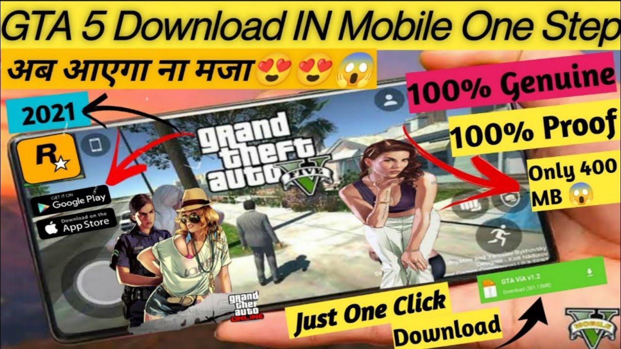 How To Download GTA 5 on Android Mobile || Install GTA V Apk+Data 2021 ...
