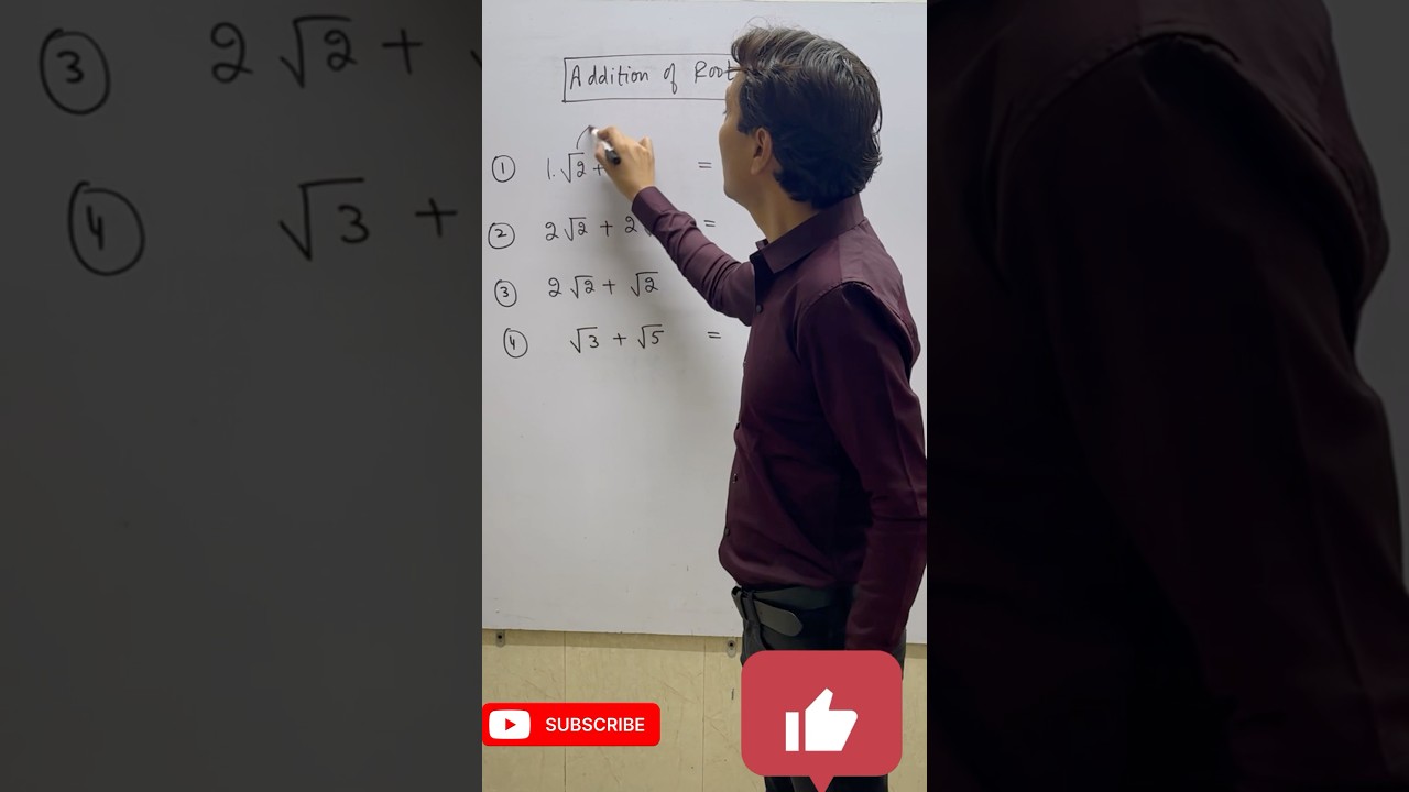 Addition of Roots l maths - YouTube