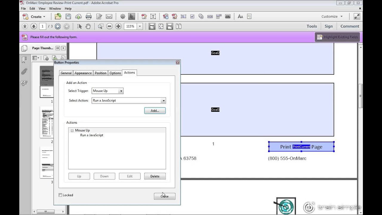 Acrobat Xi Tutorial Print The Current Page Youtube