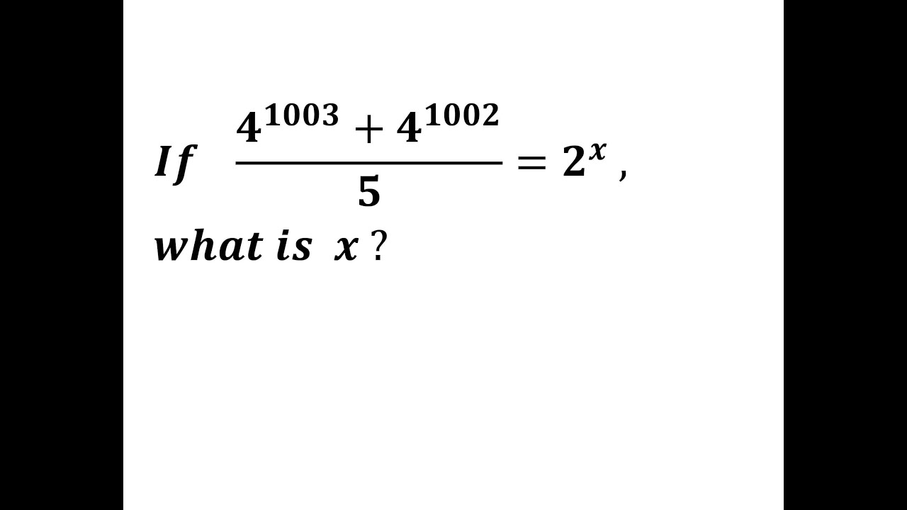 SAT Hard Problem 54 (Exponents) - YouTube