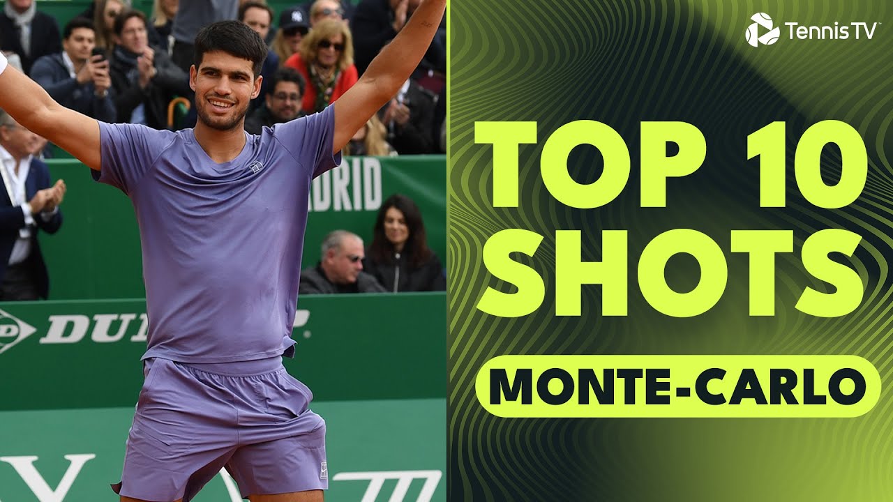 Alcaraz Tweeners, 48-Shot Rallies & Spin Back Volleys | Monte-Carlo ...