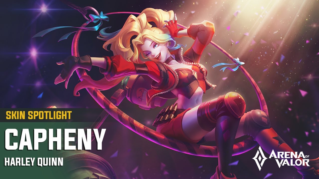 Capheny x Harley Quinn | Skin Spotlight | Arena of Valor - TiMi Studios - YouTube