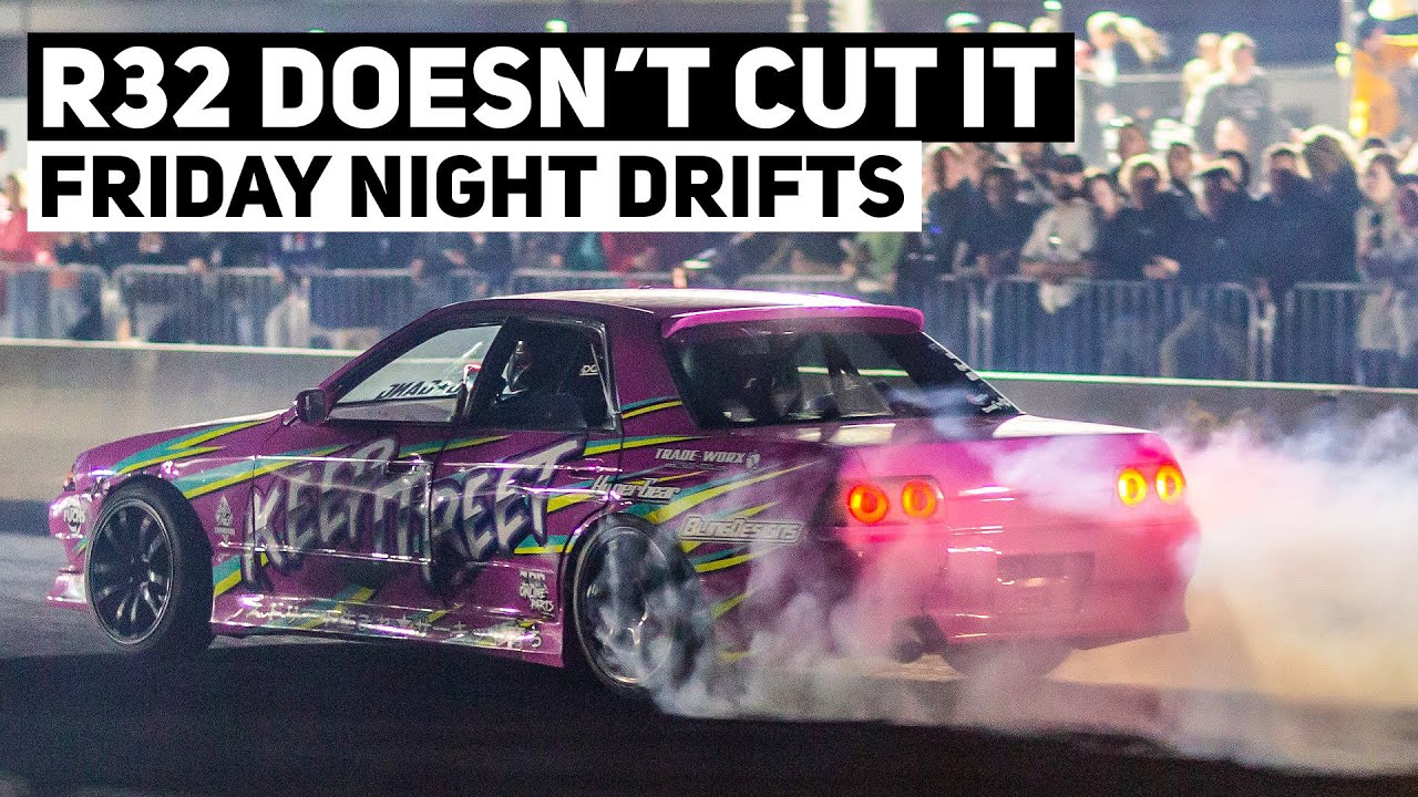 Drift R32 Has More Issues... Sending It At Friday Night Drifts!! - YouTube