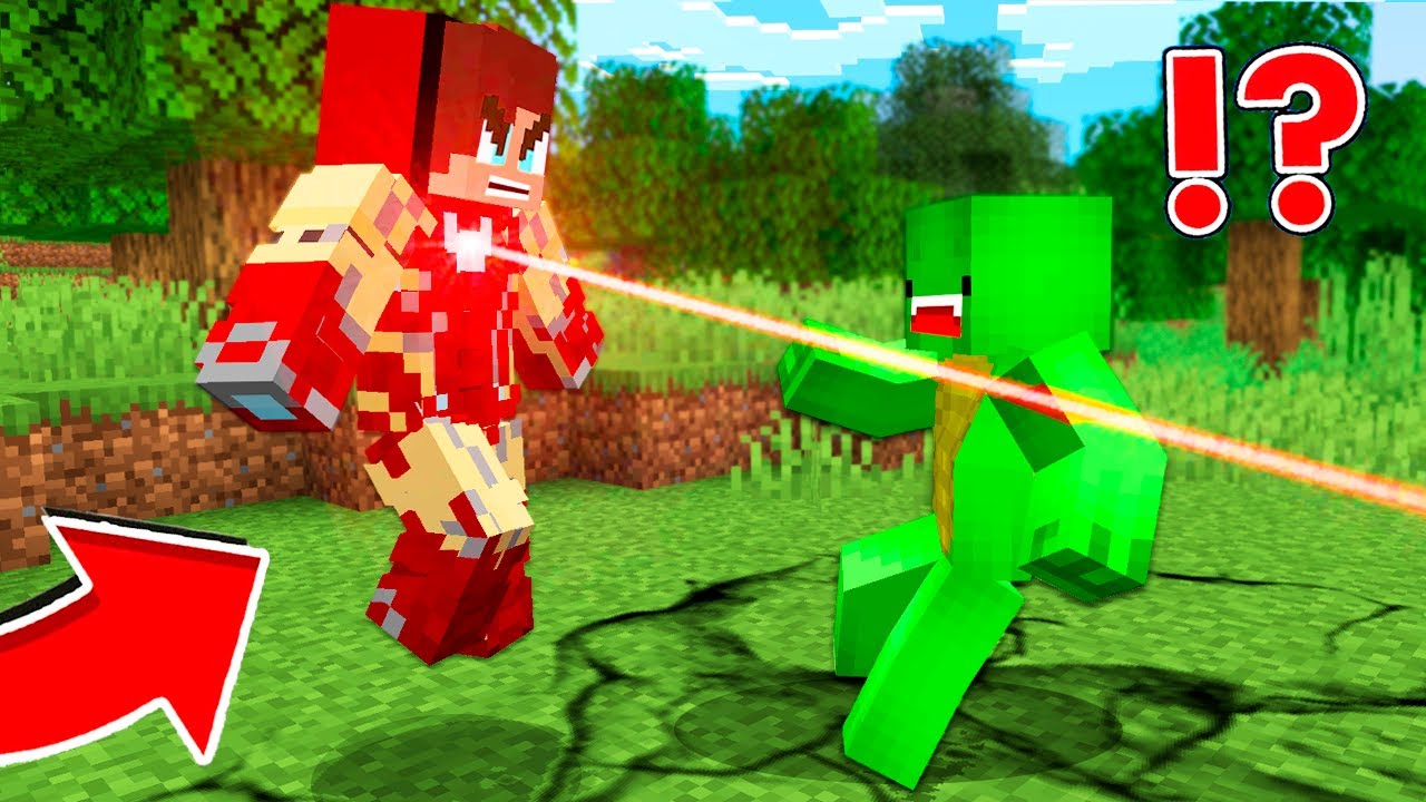 JJ Iron Man and Mikey in Minecraft Challenge (Maizen Mizen Mazien) Parody - YouTube