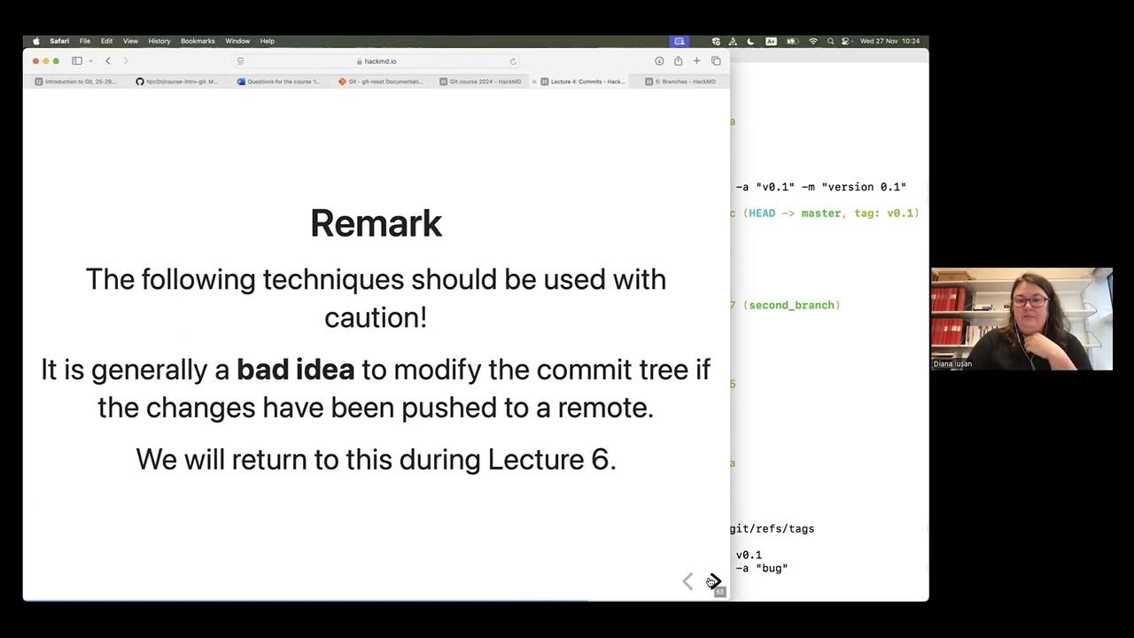 Lecture 4c: Git commits and the commit tree - YouTube