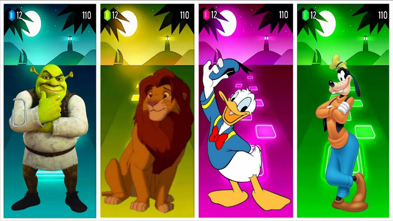 Shrek vs Simba vs Donald Duck vs Goofy | Classic Characters | Quarter ...