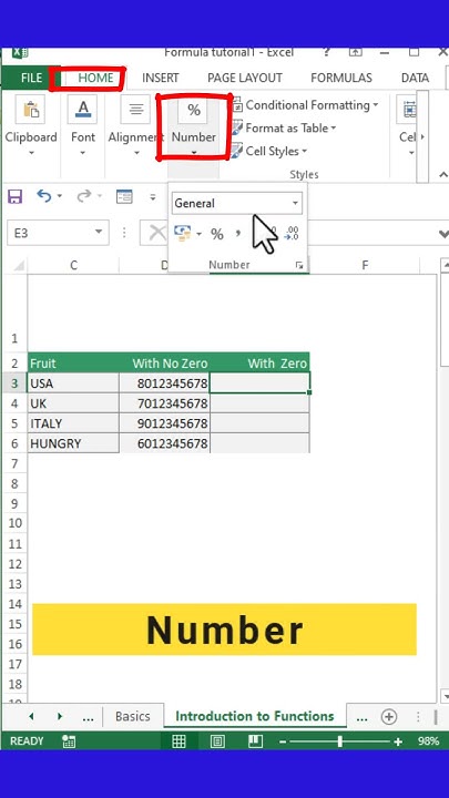 Add Zero in Excel || #shorts #exceltips - YouTube