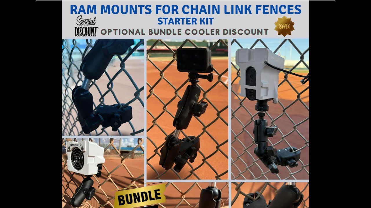RAM Mounts Rugged Chain-Link Fence Camera Mount Kit for GoPro and ...