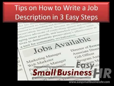 How to Write a Job Description in 3 Easy Steps - YouTube
