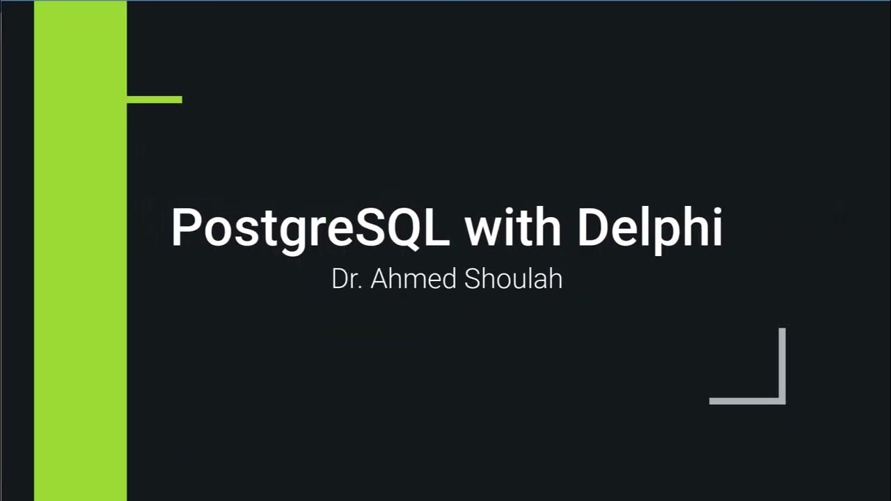 Create FDQuery at runtime PostgreSQL with Delphi Part5 - YouTube
