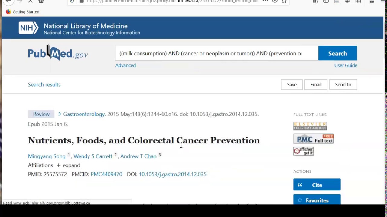 Obtaining Full Text Articles From PubMed YouTube
