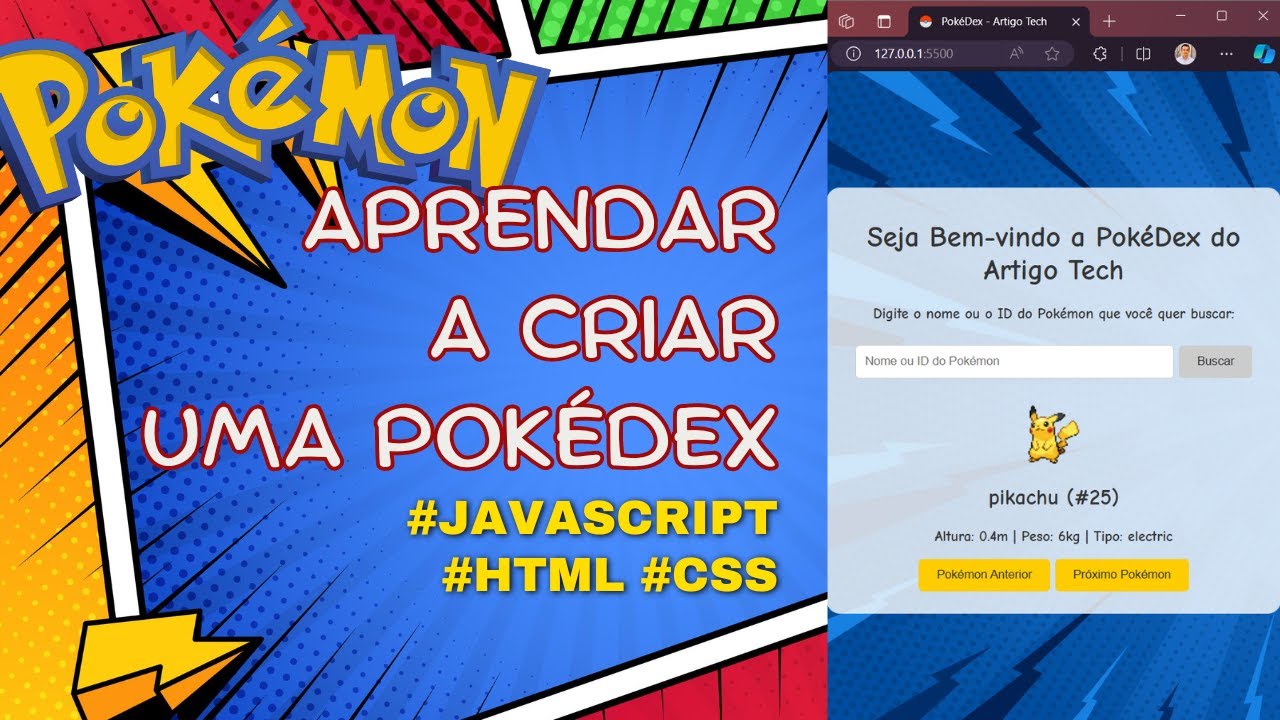 Consumindo A Api Dos Pokémons Pokéapi Com Javascript Html E Css Parte 1 Youtube