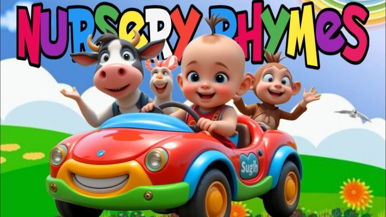 Monkey, Cow, Duck & More – Fun Car Song for Kids nursery rhyme Children ...