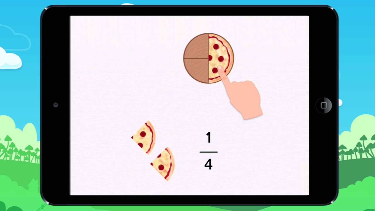 Learn about thirds & quarters using pizza slices. Lesson - YouTube
