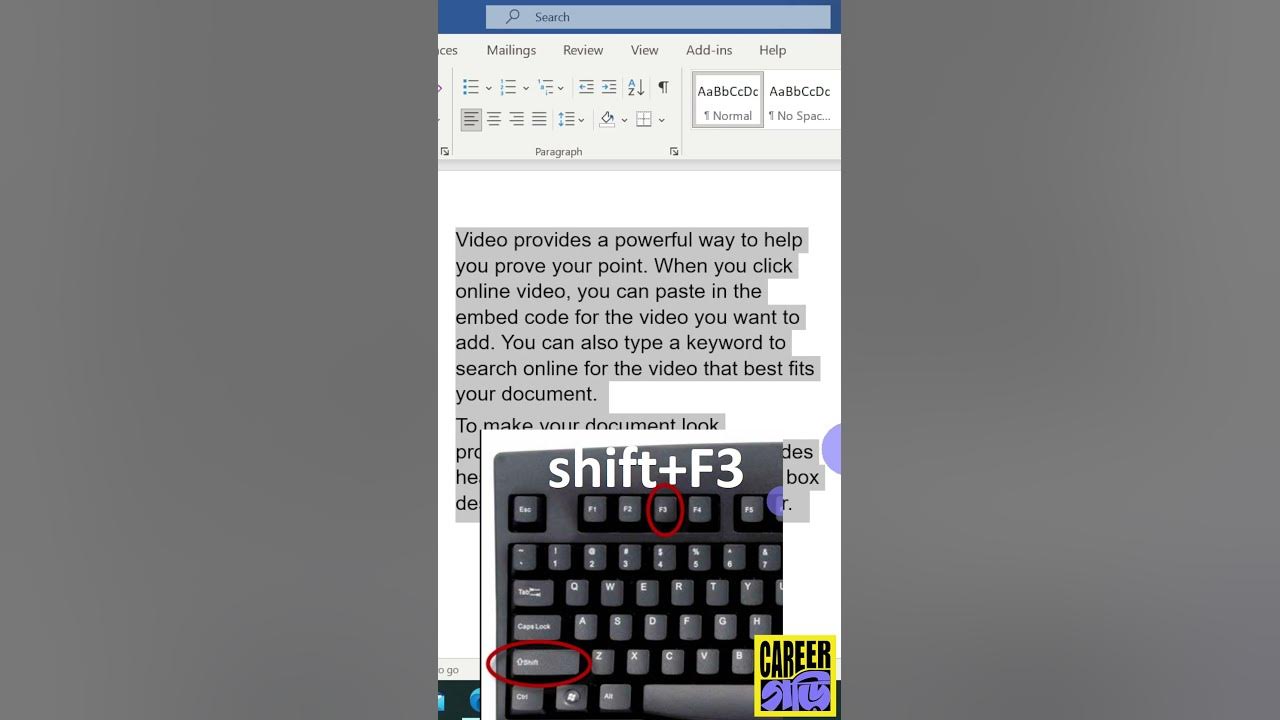 How To Change Text Case In MS Word MS Word Shortcut CareerGori how-to-change-text-case-in-ms-word-ms-word-shortcut-careergori