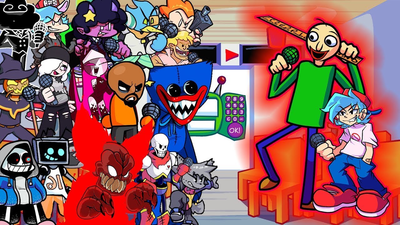 FNF Lesson But Different Characters Sing It 🎵 Everyone Sings Lesson NEW ...