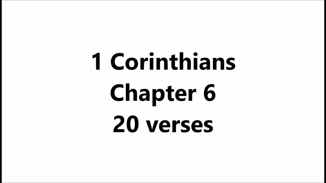 1 Corinthians Chapter 6 (AUDIO with SCRIPTURE KJV 1769) [with italics ...
