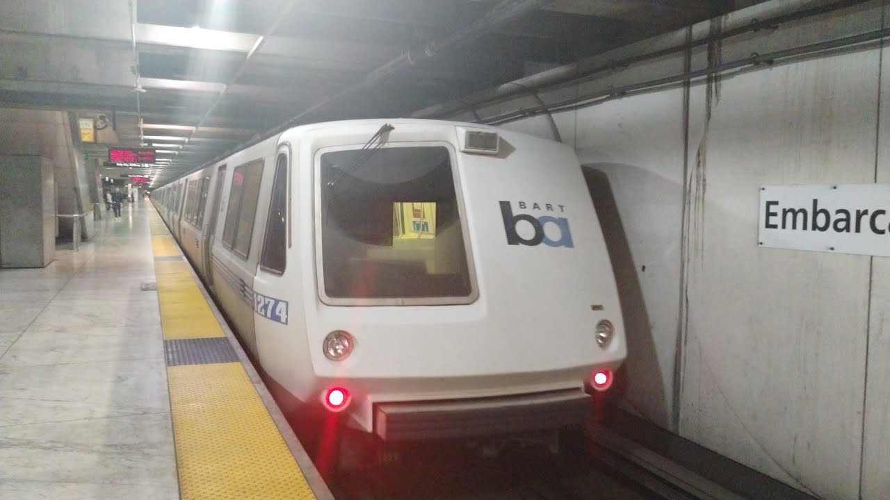 (Lucky One) BART 1972 roar legacy fleet 8 car train on Blue line - YouTube