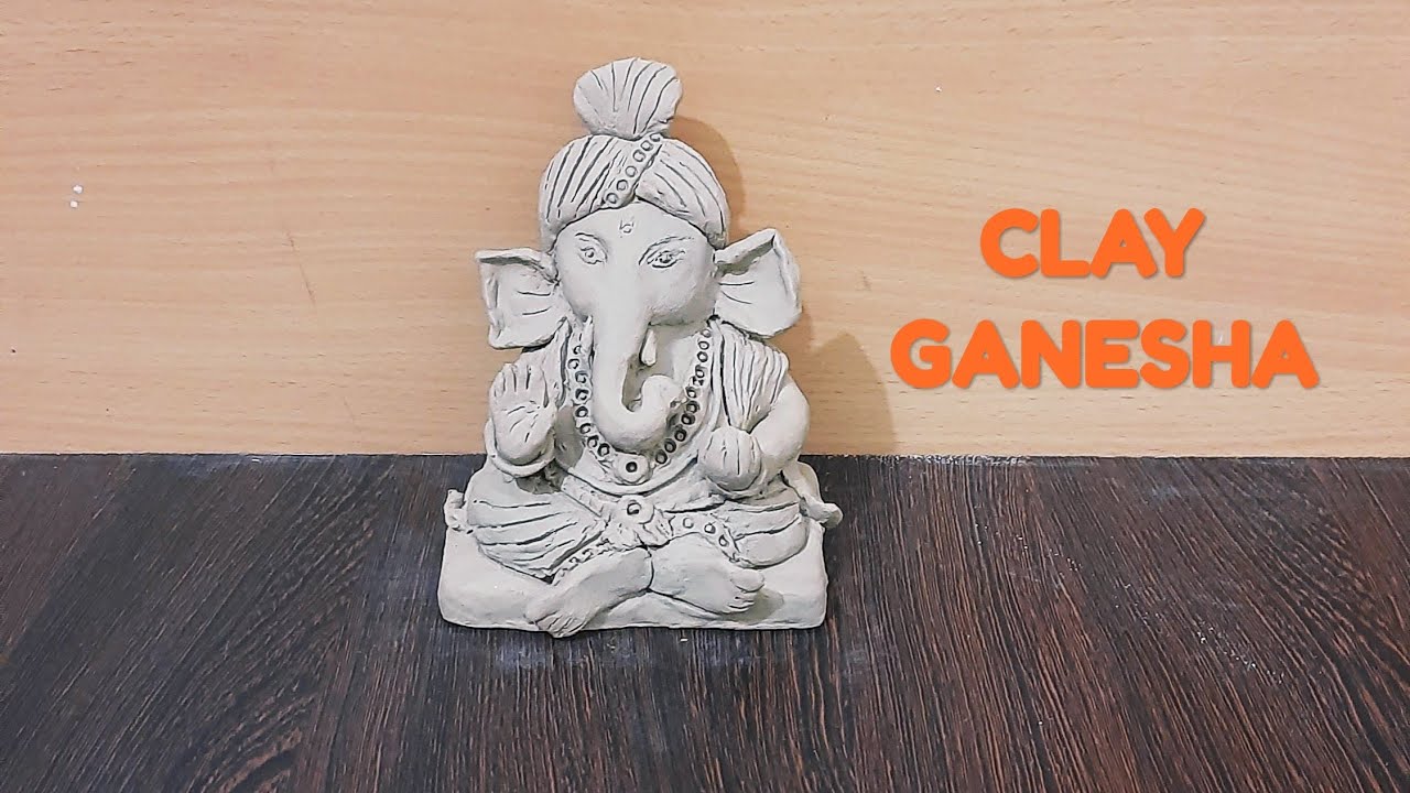 How to make Ganesha at home/HOW TO MAKE GANESH MURTI AT HOME WITH CLAY ...