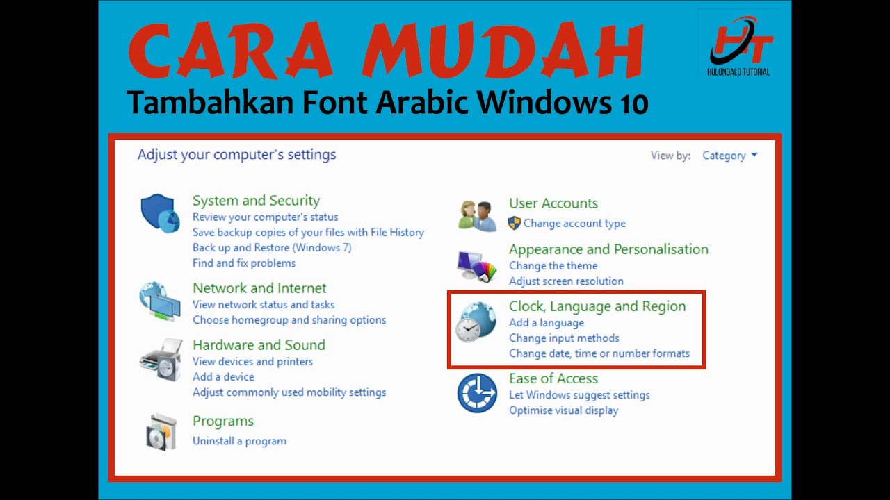 Cara Mudah Menambahkan Font Arabic Windows 10 - YouTube