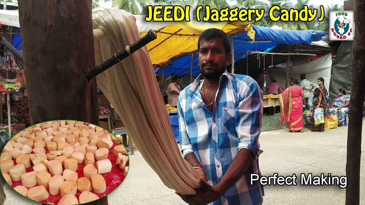 Indian Traditional Sweet Jeedi | Bellam Jeedilu | Jaggery Candy Making ...
