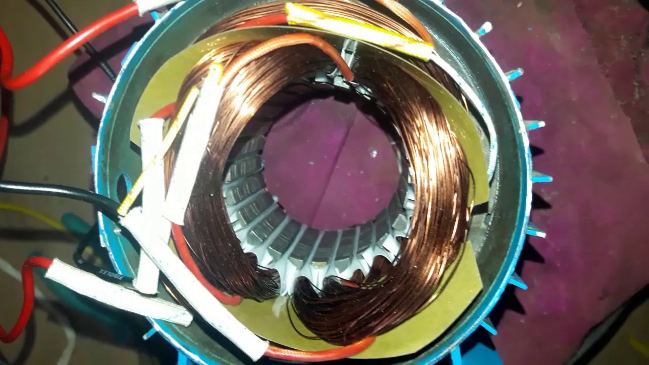Monoblock 0.5Hp motor winding | wire line connection - YouTube