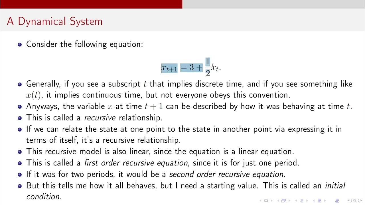 Lecture I: Dynamical Systems and Fixed Points Part I - YouTube