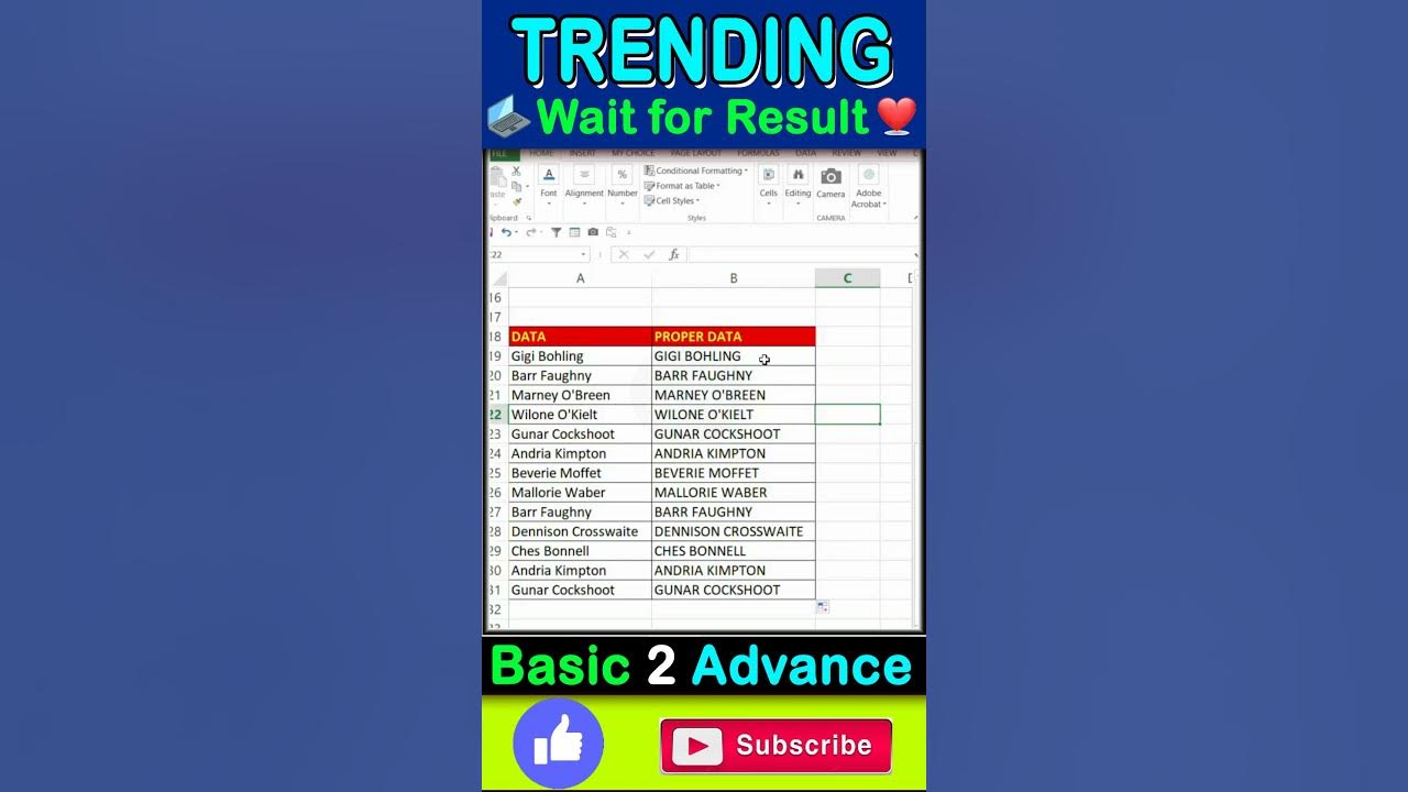 AUTOMATICE DATA LOWER TO UPPER CONVERT IN EXCEL #excel #exceltips #exceltutorial #exceltricks ...