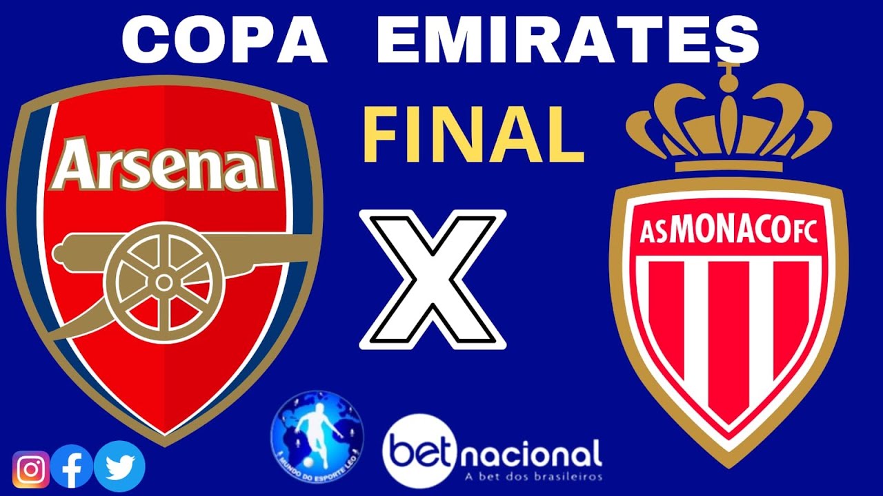 ARSENAL X MÔNACO l FINAL COPA EMIRATES AO VIVO |02/08/2023 | NARRAÇÃO ...