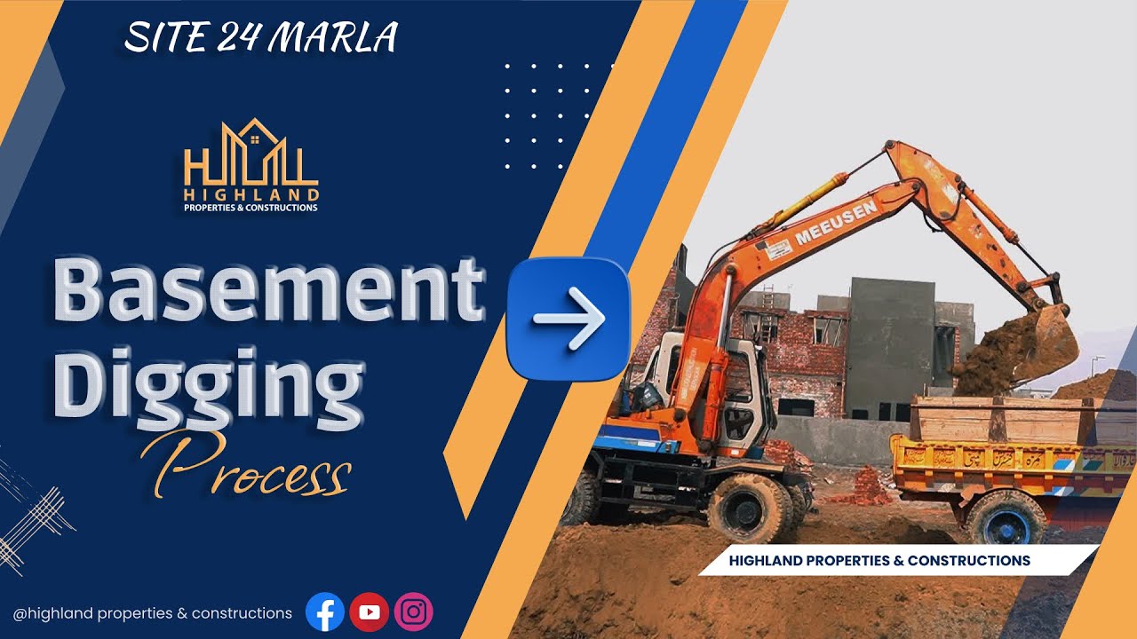 Basement Digging Process 24 Marla | #bahriatownlahore ...