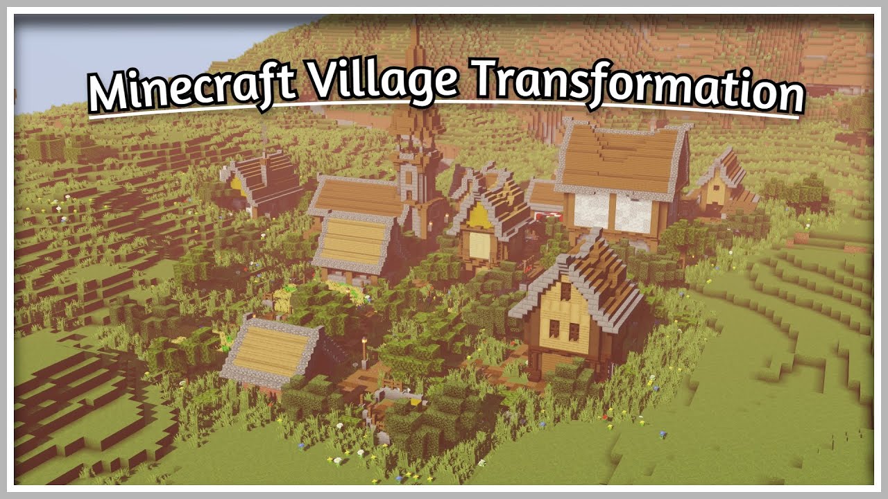 Minecraft Village Transformation Timelapse | Mega Build pt.4 - YouTube