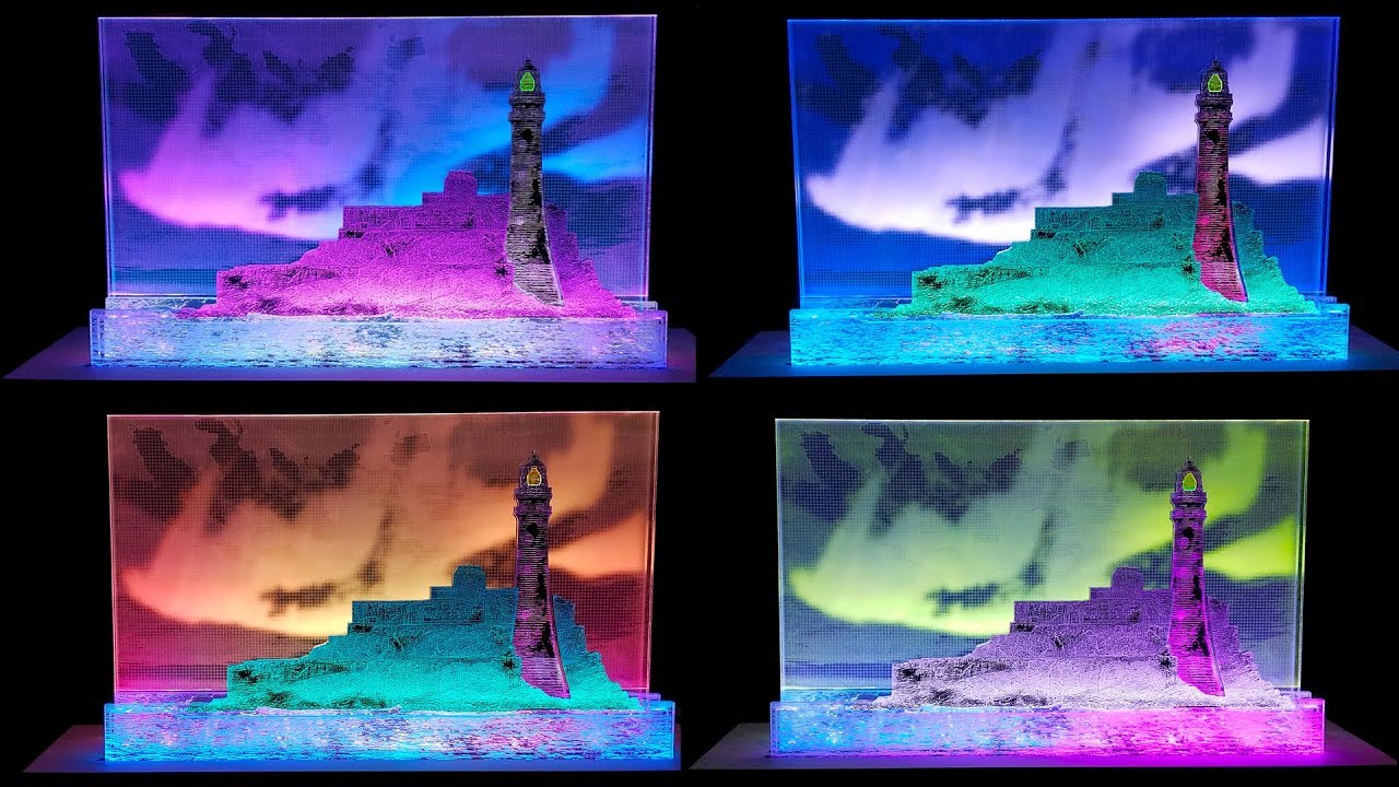 How to Design and Laser Engrave Multilayer Edgelit Acrylic Art - YouTube