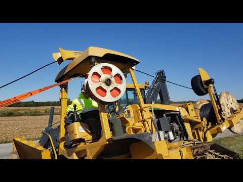 Plowing into slack box #fiber laying - YouTube
