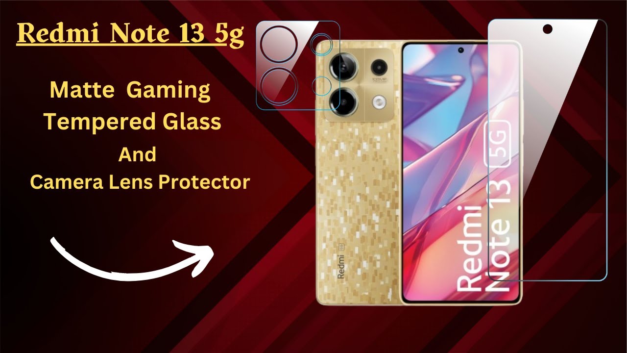 Redmi Note 13 5g Front And Camera Lens Tempered Glass Screen Protector ...