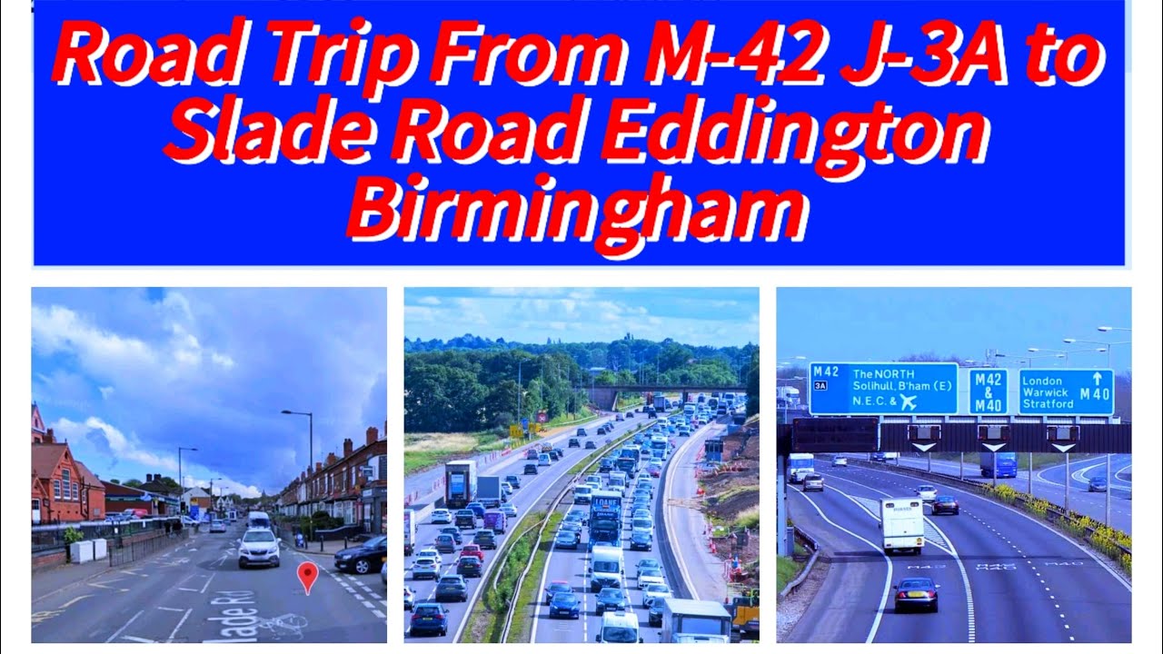 Road Trip From M42 Motorway J-3A to Slade Road Erdington Birmingham ...