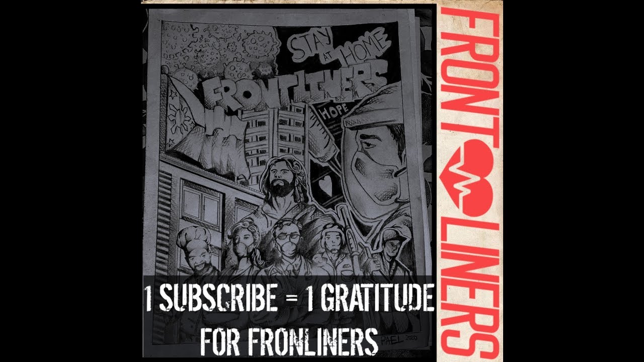 GRATITUDE FOR FRONLINERS DRAWING (TIMELAPSE) - YouTube